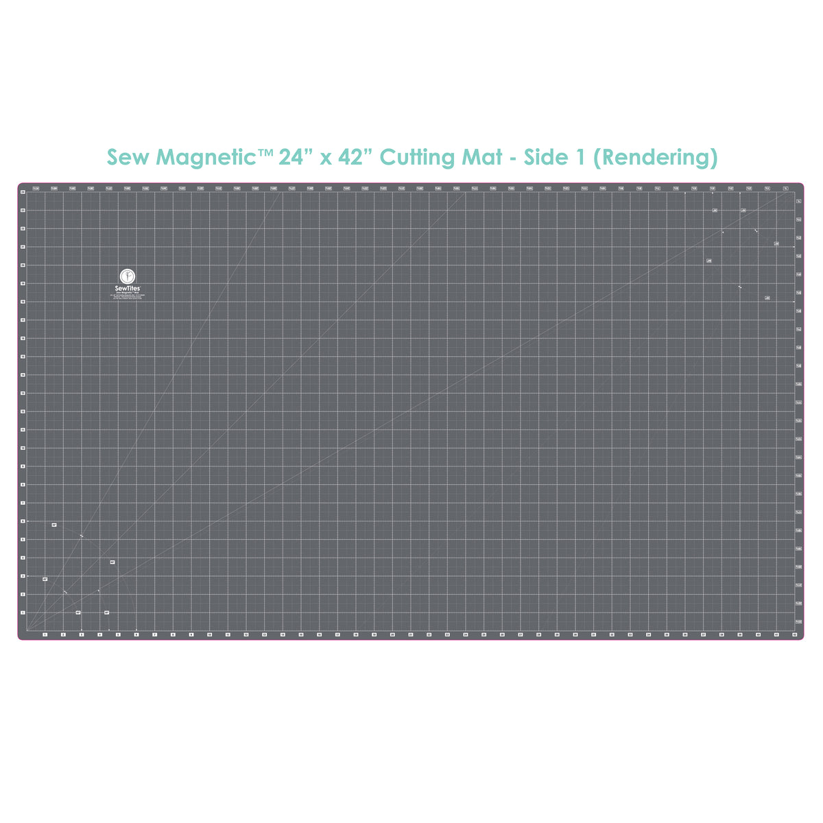 PRE-ORDER: Sew Magnetic 24" x 42" Self-Healing Cutting Mat by SewTites