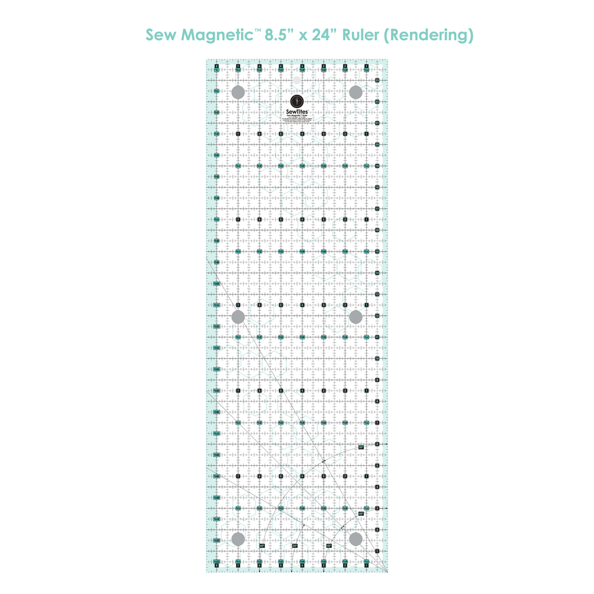 PRE-ORDER: Sew Magnetic 8.5" x 24" Ruler by SewTites